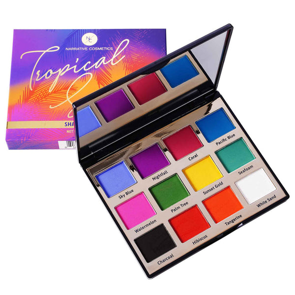 Narrative Cosmetics Talc Free 12 Color Tropical Sunset Eyeshadow Palet – Stage Makeup Online